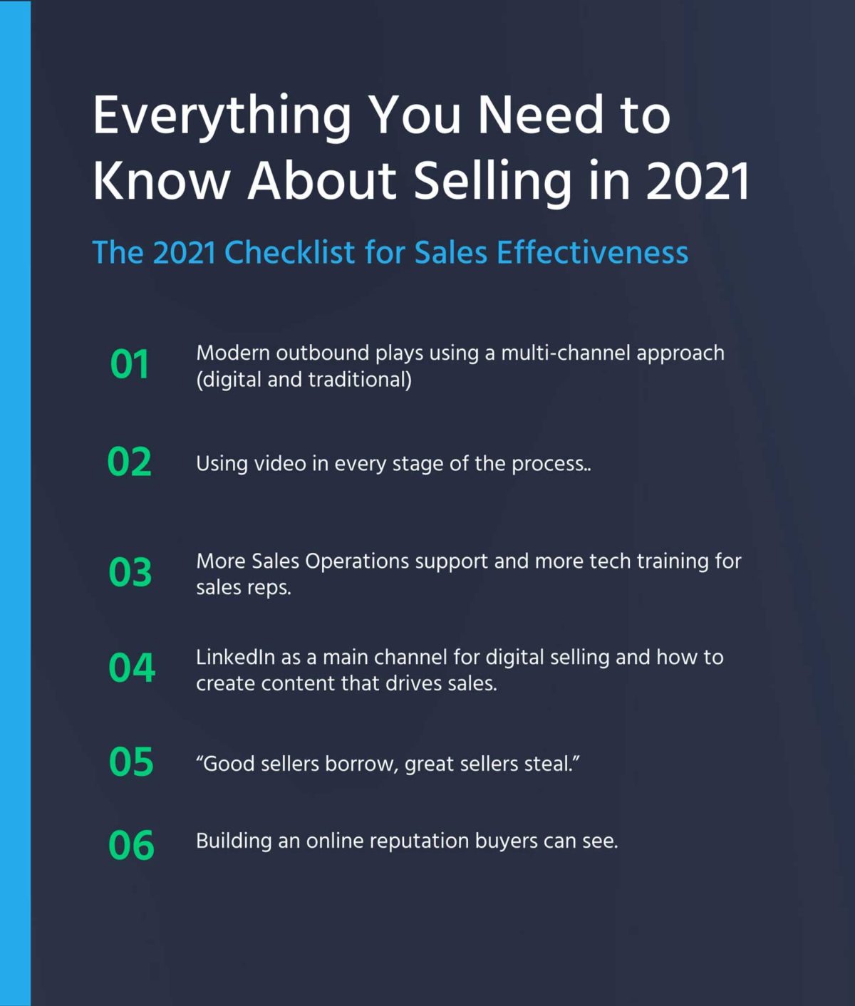 The 2021 Checklist for Sales Effectiveness